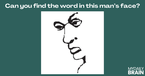 Visual Challenge: Can You Spot the Hidden Word in This Man's Face?