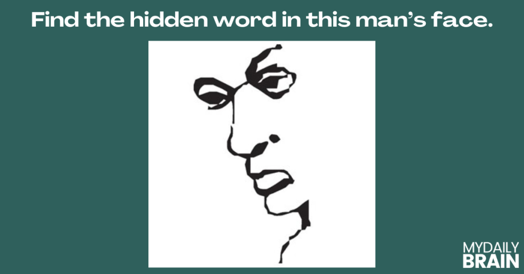 Visual Challenge: Can You Spot the Hidden Word in This Man's Face?